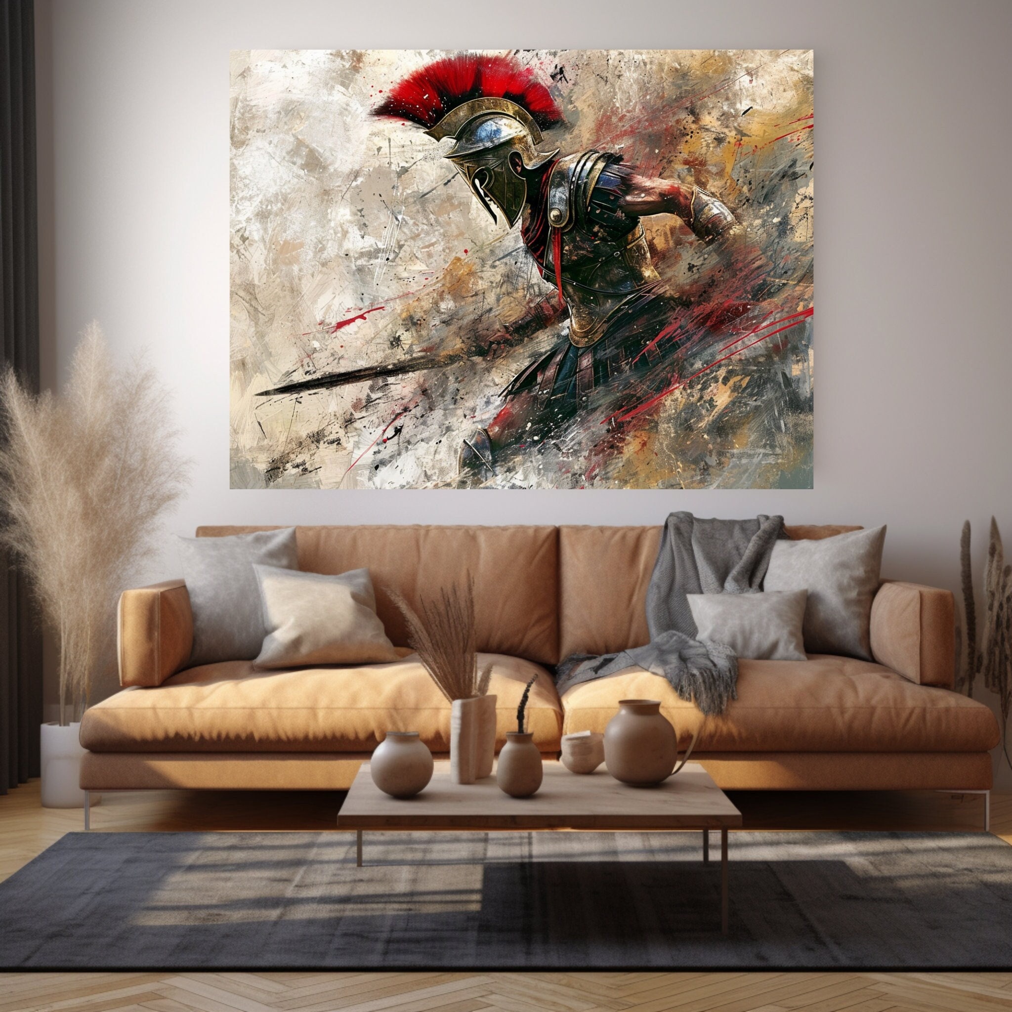 Spartan Warrior Abstract Art spartan Poster Spartan Warrior Wall Art ...