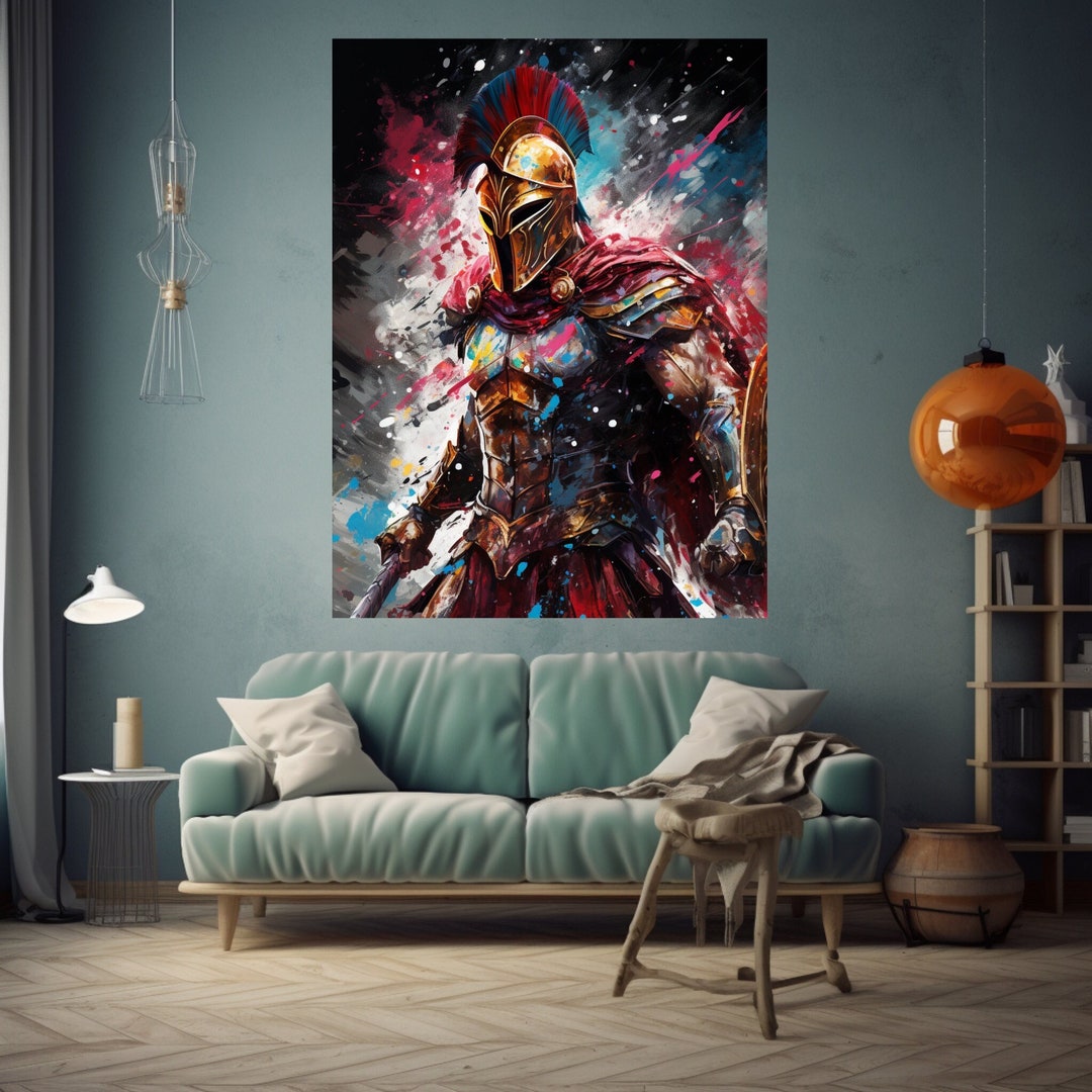 Spartan Warrior Abstract Art spartan Poster Spartan Warrior Wall Art ...