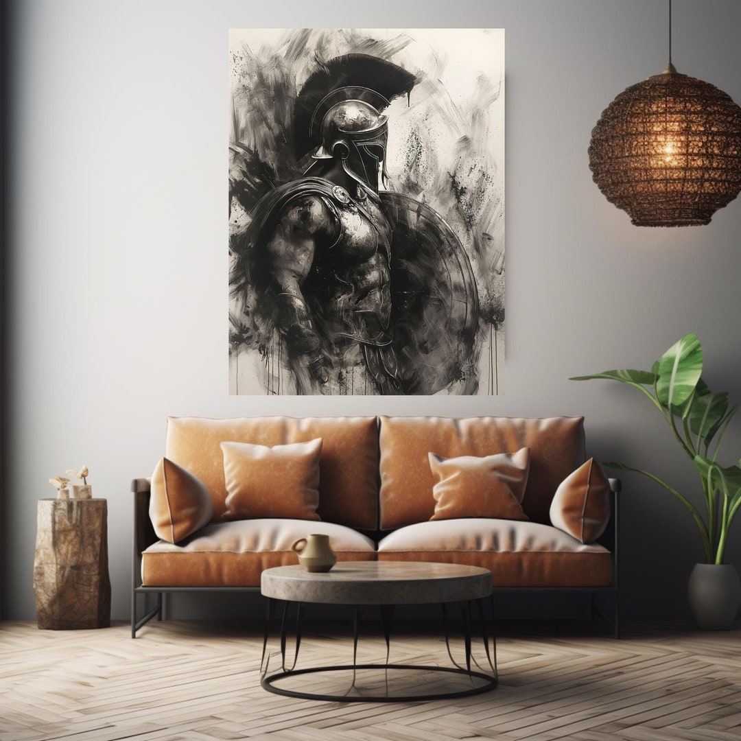 Spartan Warrior Abstract Art |spartan Poster | Spartan Warrior Wall Art ...