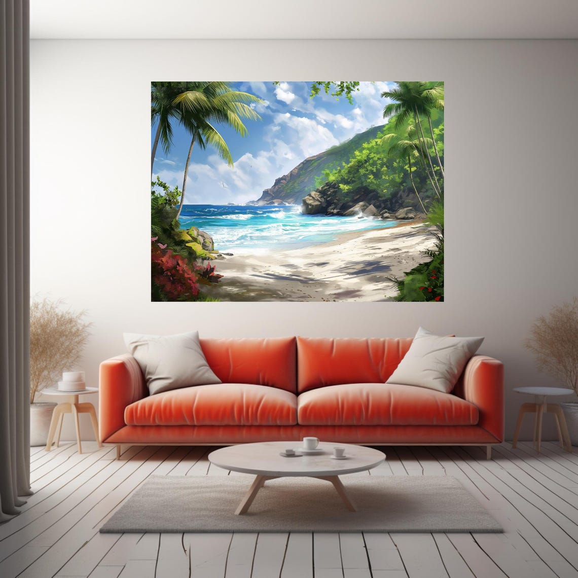 Beach Abstract Art beach Poster Ocean Wall Art Sea Digital ...