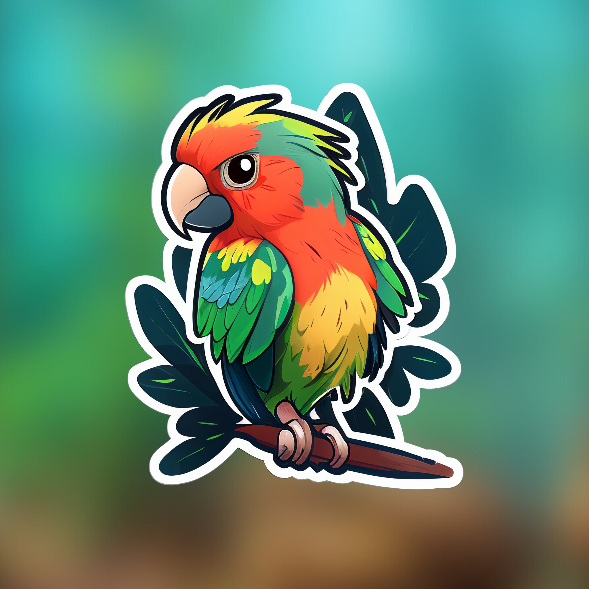 Cute Parrot | Cute Parrot Sticker | Cute Parrots Digital Sticker ...