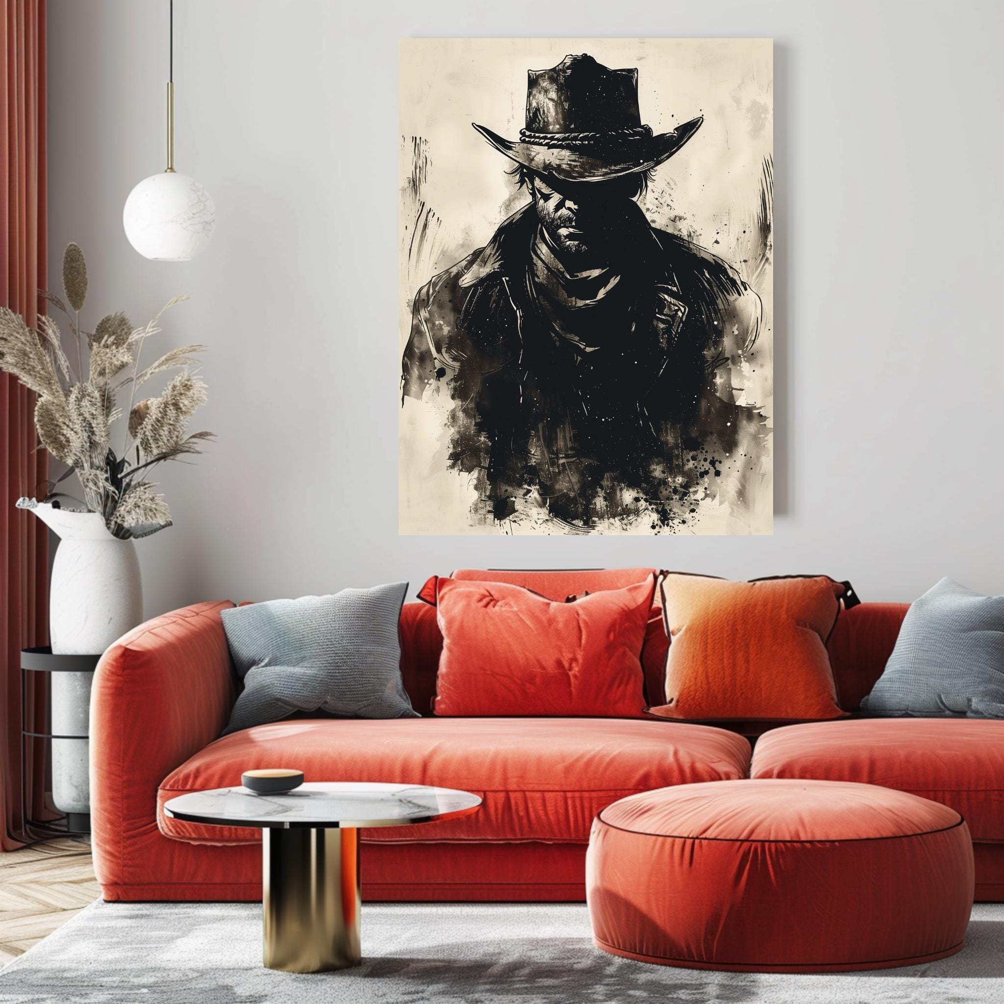 Cowboy Abstract Art| Western Print|printable Wall Art|cowboy Poster ...