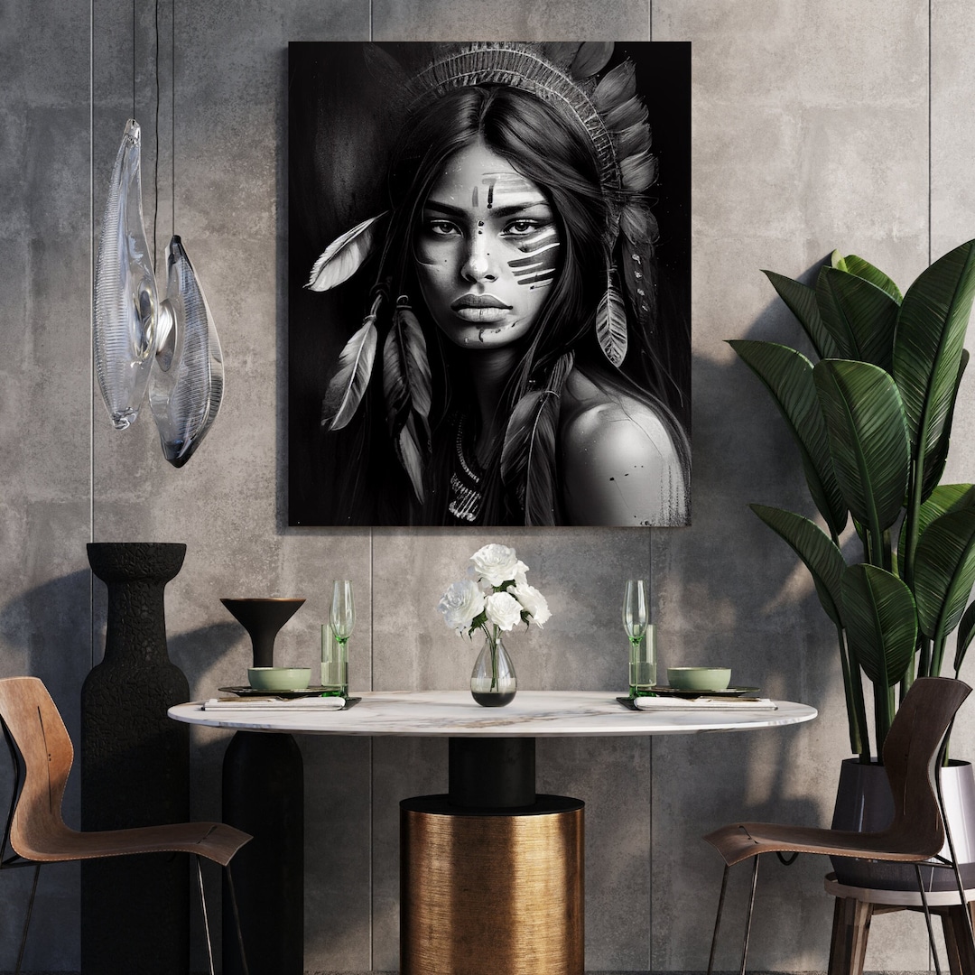 Native American Print Printable Wall Art Native Woman Wall - Etsy
