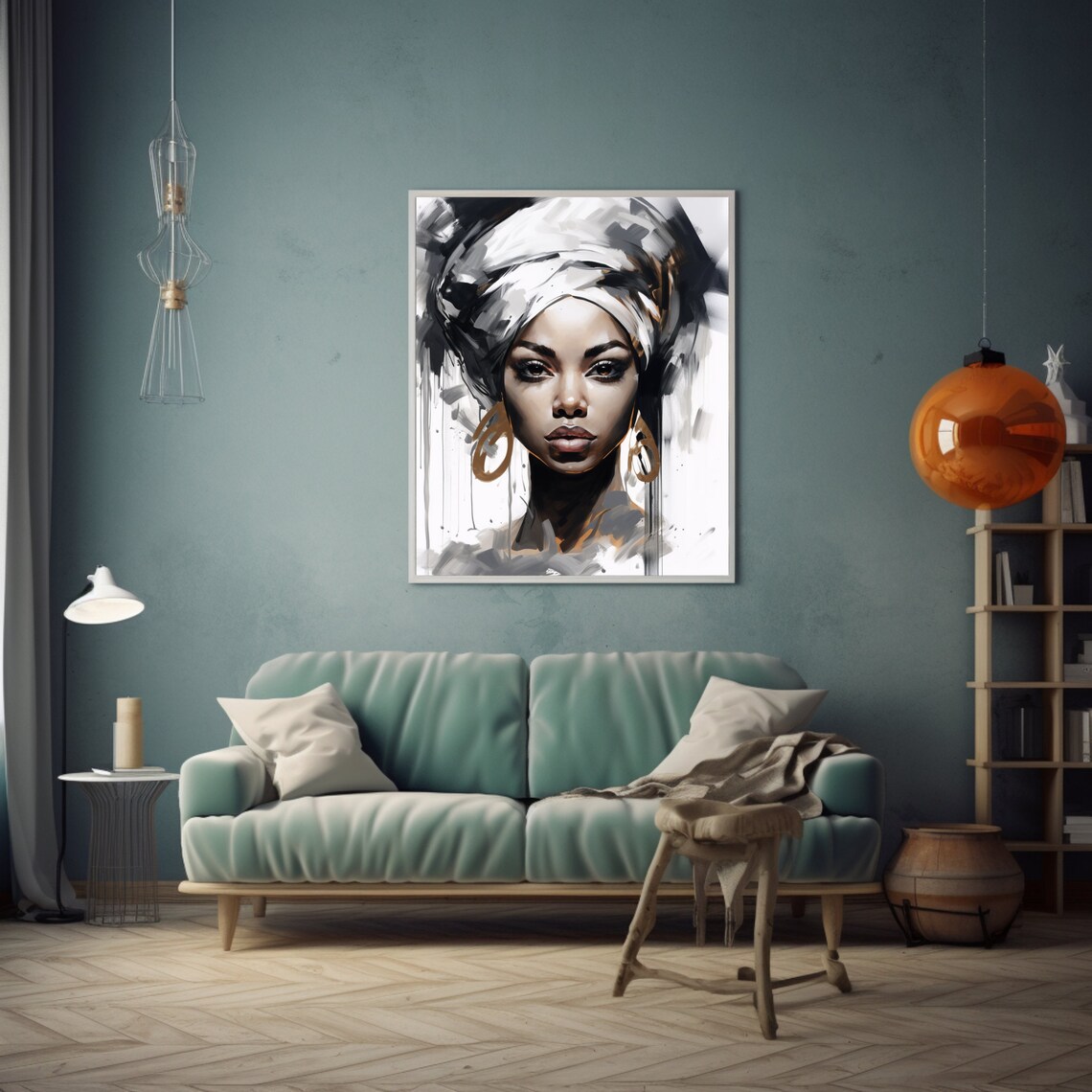 African Woman Abstract Artprintable Wall Art African Woman Wall Art