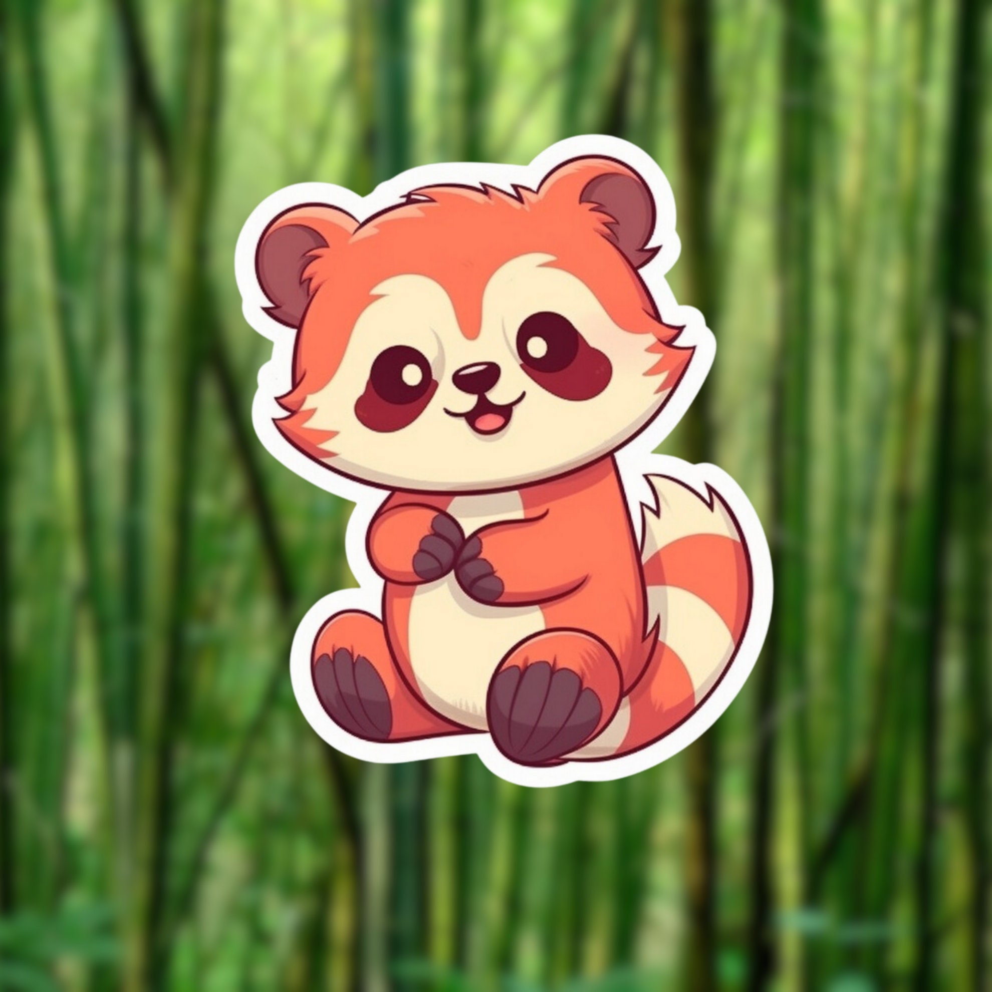 Cute Red Panda | Red Panda Sticker | Red Panda Digital Sticker ...