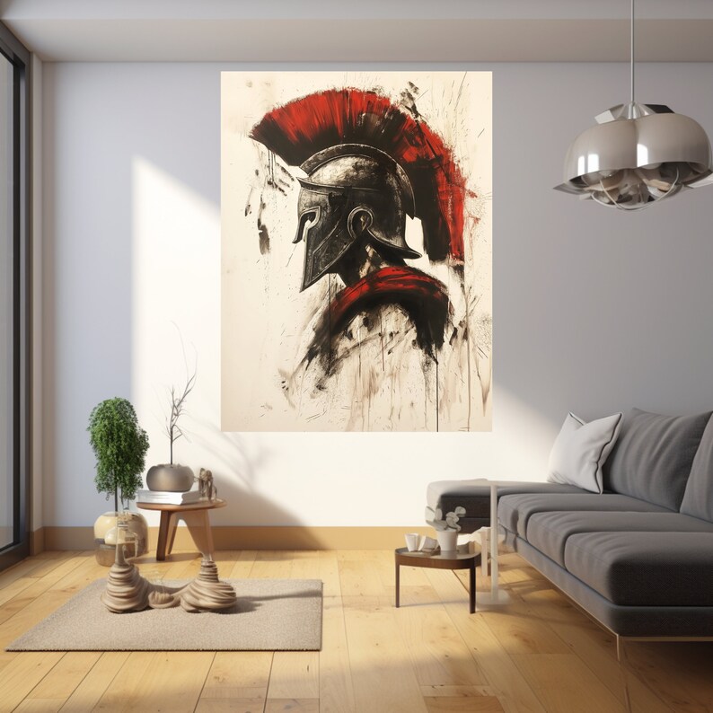 Spartan Warrior Abstract Art |spartan Poster | Spartan Warrior Wall Art ...