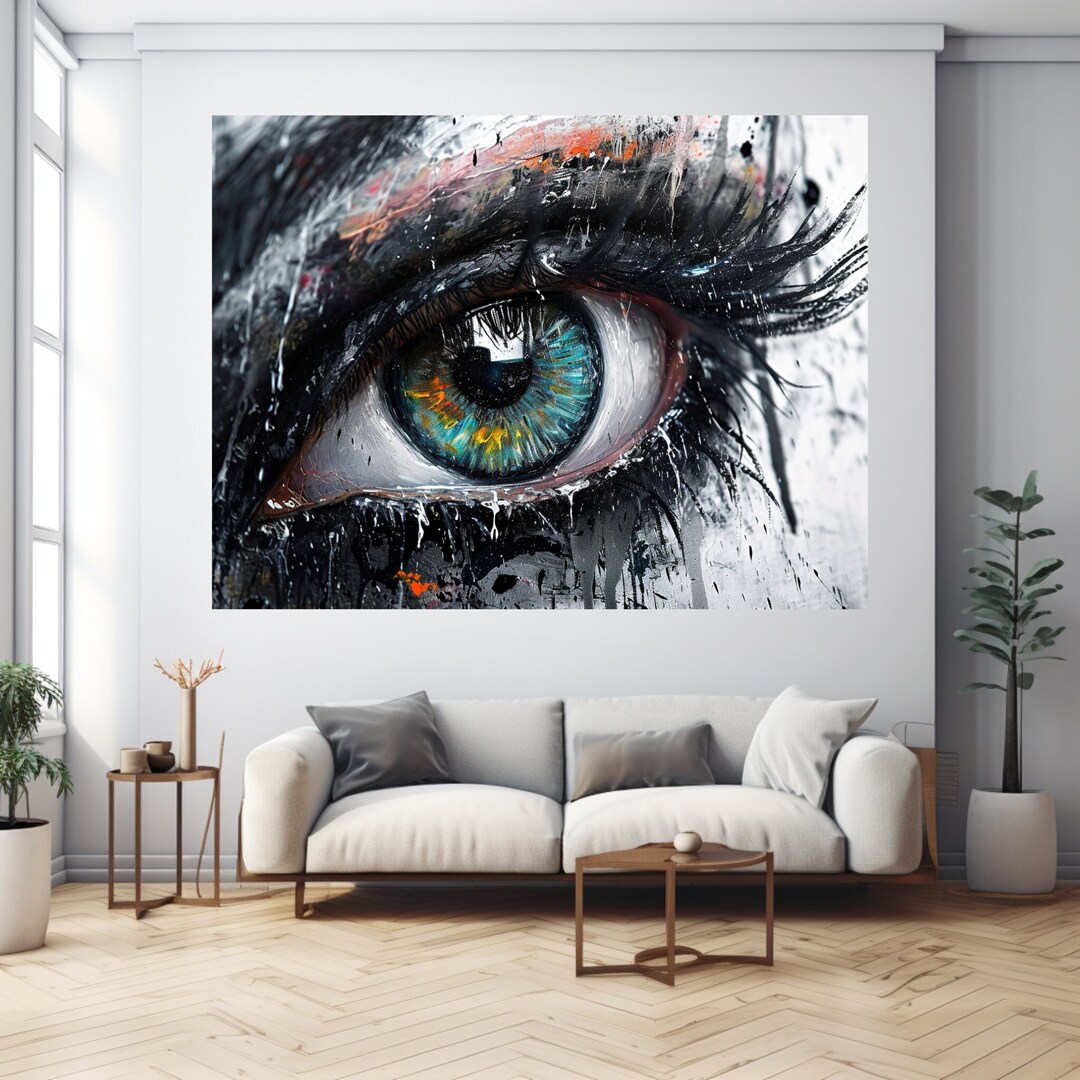 Close-up Eye Abstract Art Print |eye Poster|colorful Eye Wall Art| Eye ...