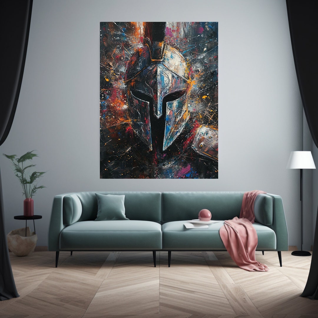 Spartan Warrior Abstract Art |spartan Poster | Spartan Warrior Wall Art ...