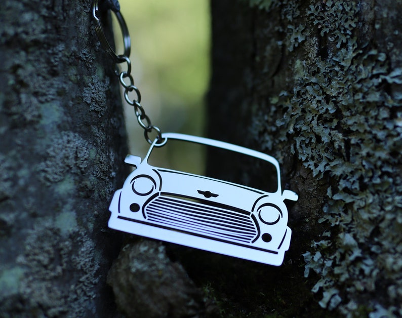 Metal 1959 - 1984 Mini Cooper Keychain Ornament - Stainless Steel - Etsy