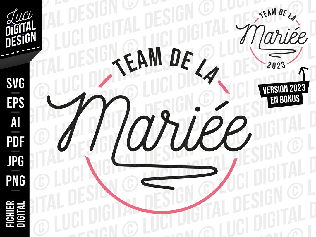 Team of the Bride SVG PNG, Digital File, EVJF, Bride, Wedding Svg File ...