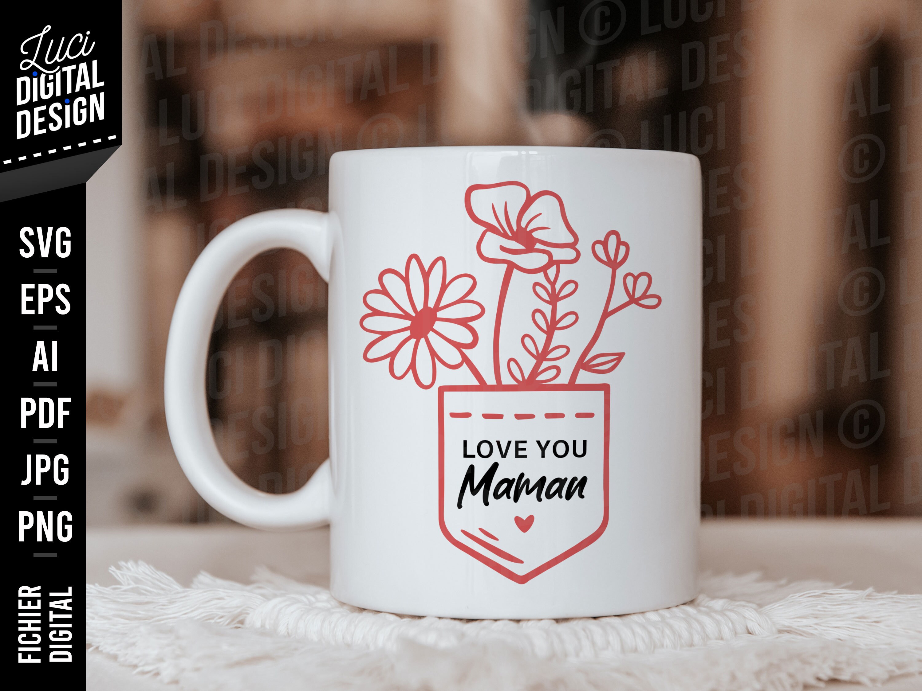 SVG maman, fête des mères SVG, je t'aime maman svg, meilleure maman SVG ...