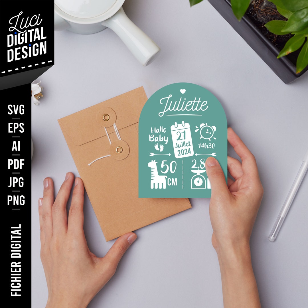 Birth Announcement SVG German, Baby Announcement Svg, Baby Announcement ...