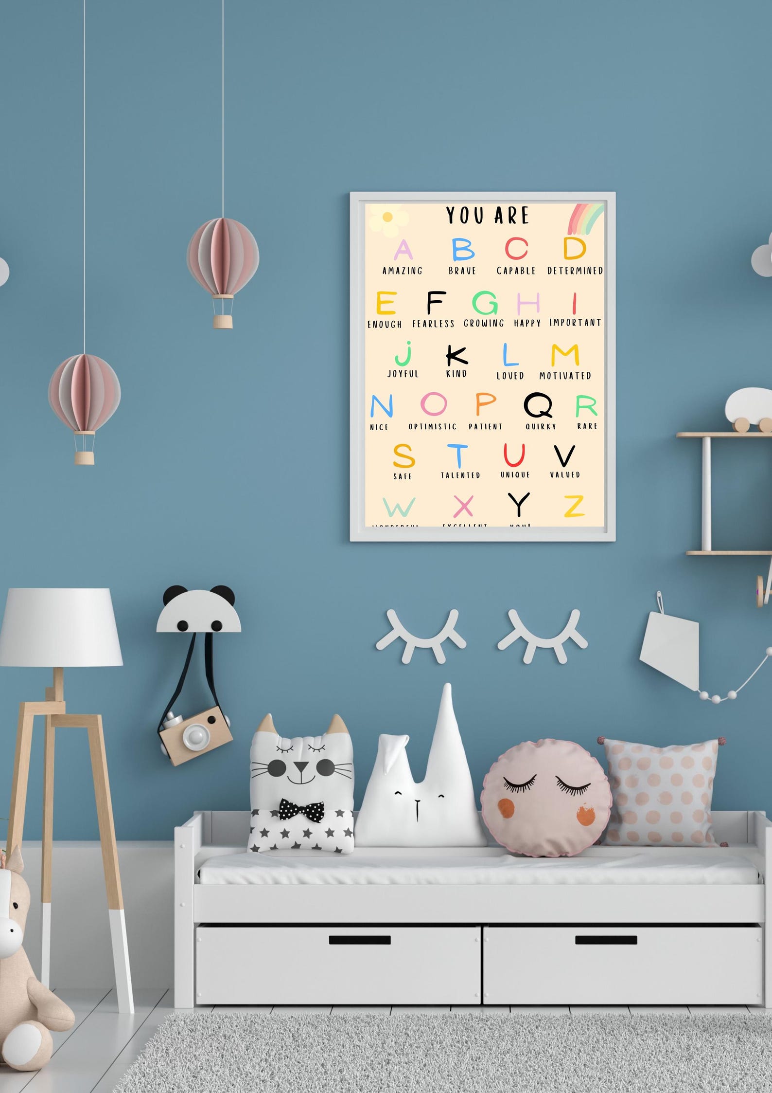 ABC Affirmation Poster, Positive Beliefs With Alphabet, Educational ...