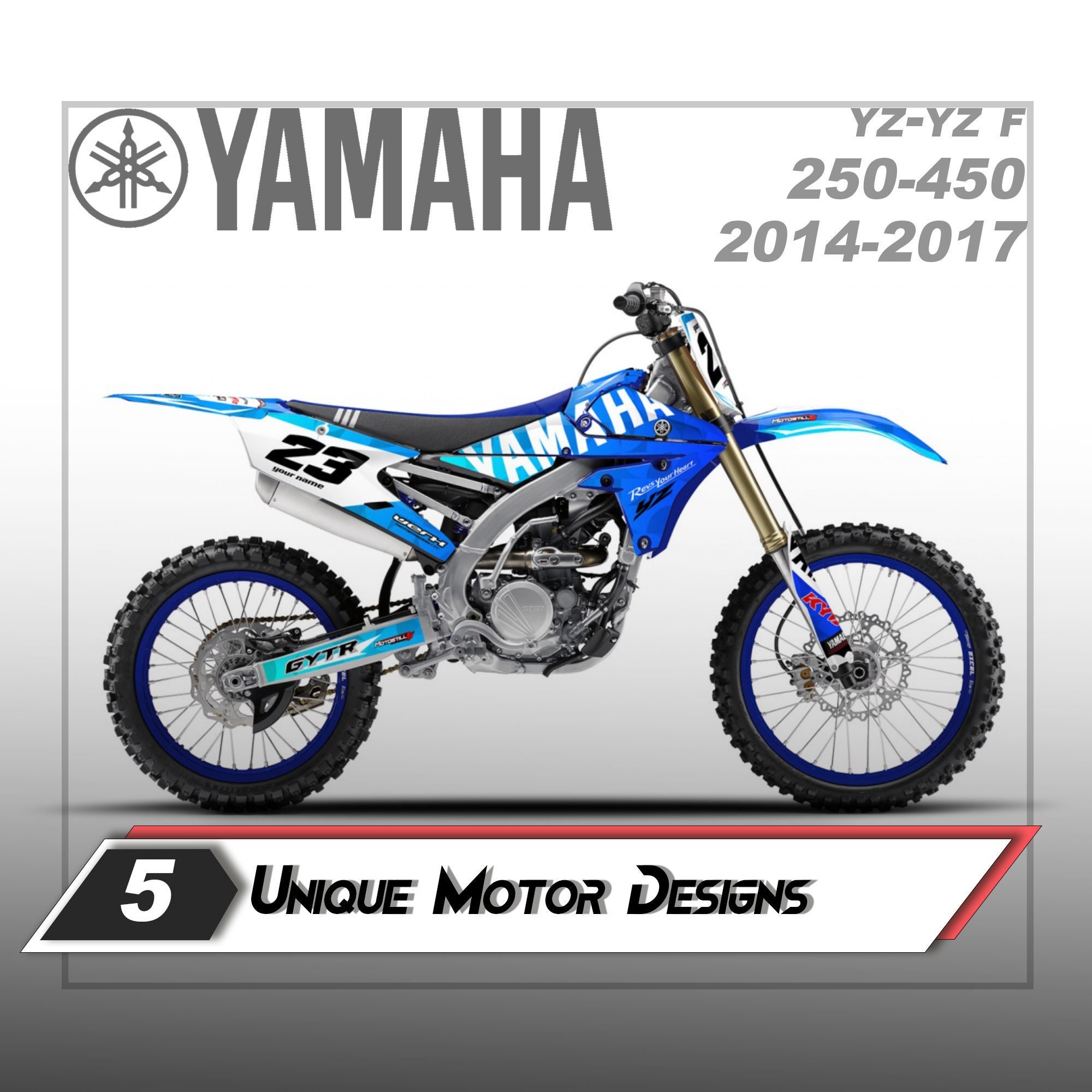 Yamaha YZ Series / Full Sticker Graphics Kit 2014-2017 - Etsy