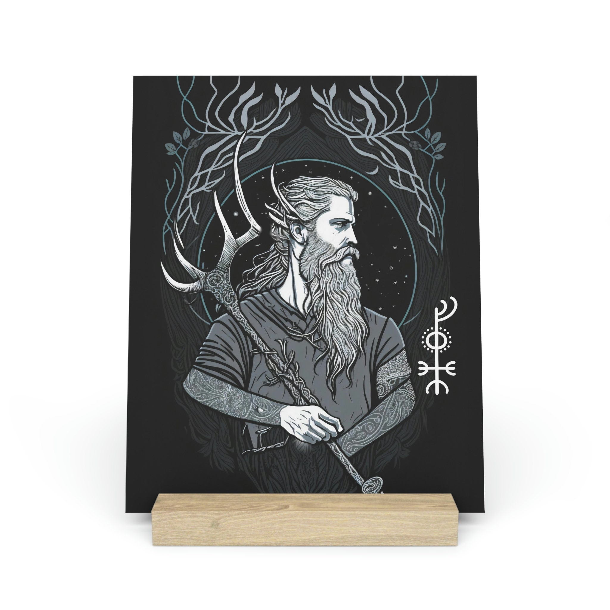 Freyr Altar Card Bind Rune Etsy