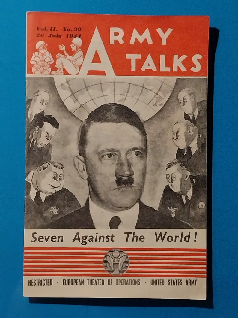 ARMY TALKS Magazine March 21 1944 Vol. 2 No. 30 Hitler - Etsy