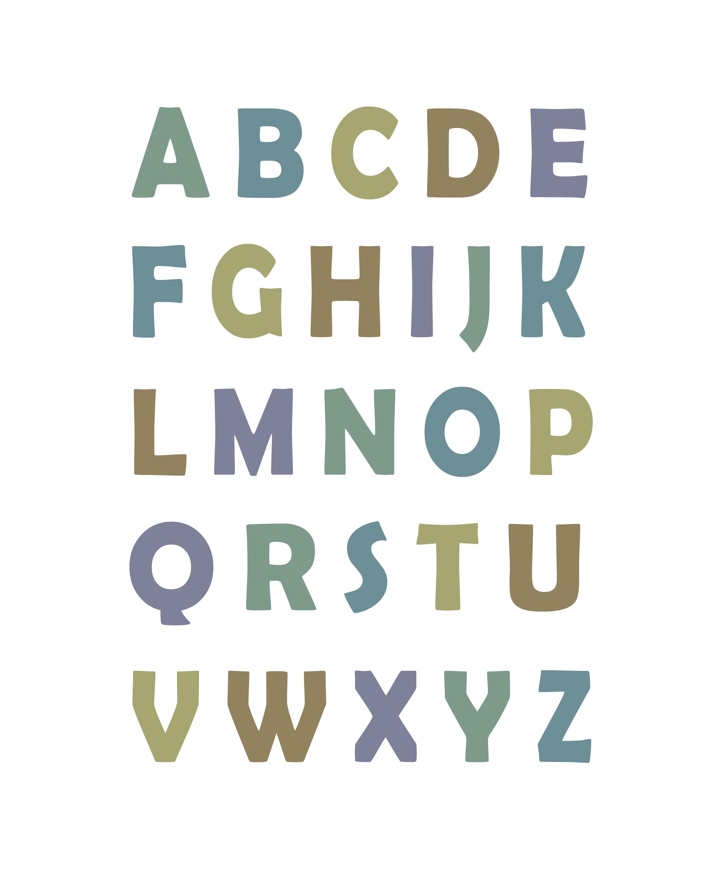 Printable Alphabet & Number Decor Bundle - Etsy