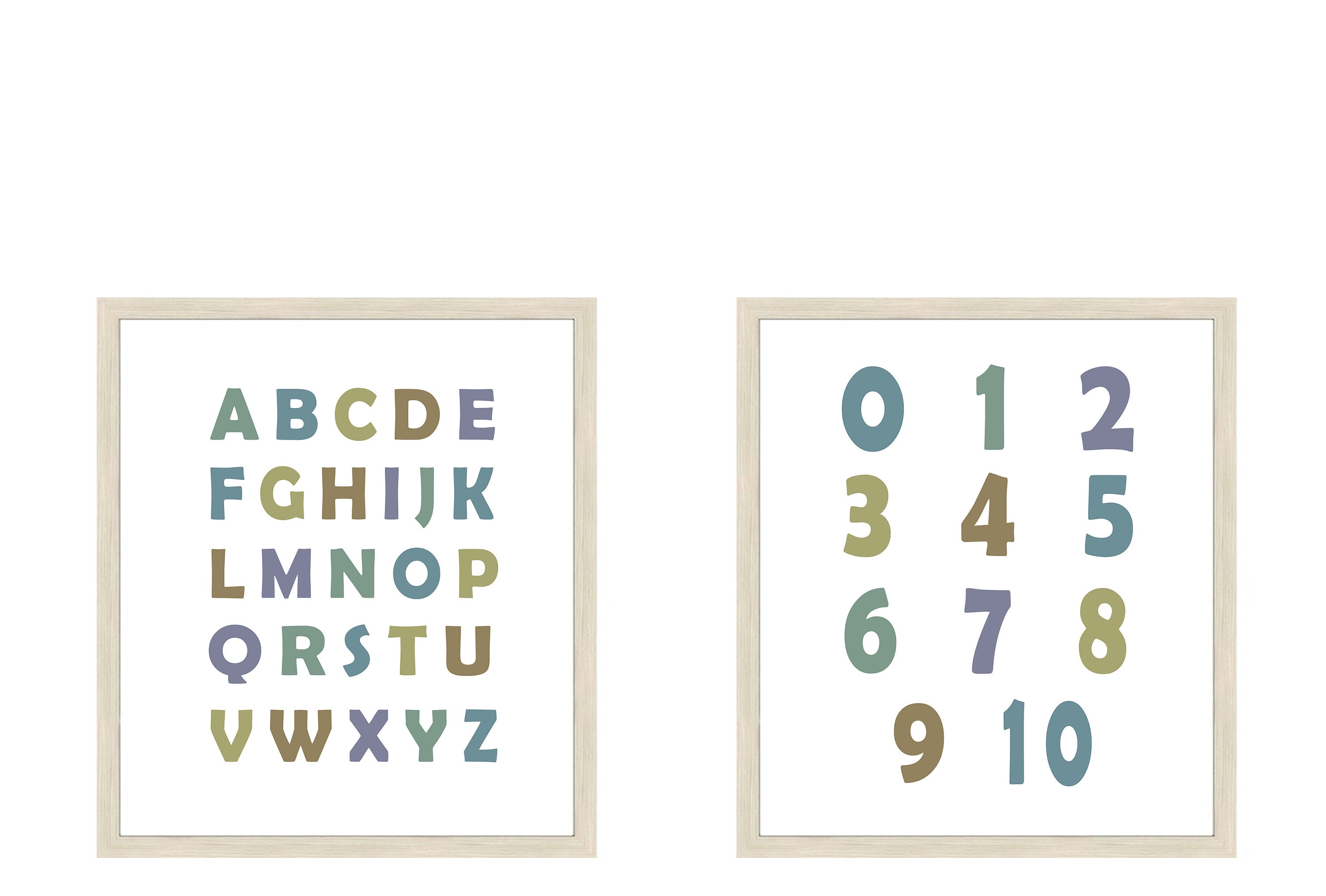 Printable Alphabet & Number Decor Bundle - Etsy