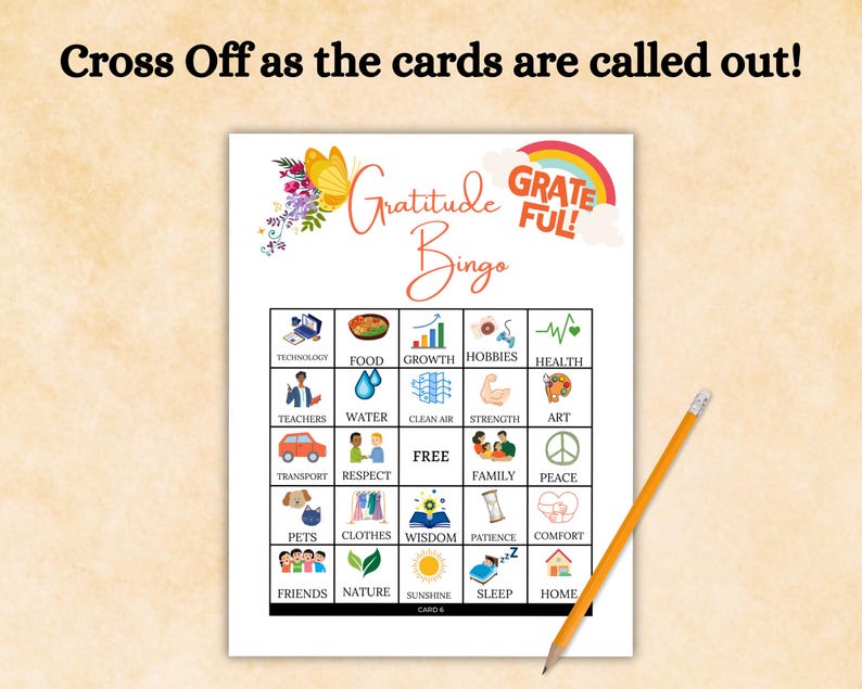Gratitude Bingo Game, Gratitude Activity, Mindfulness Bingo Game ...