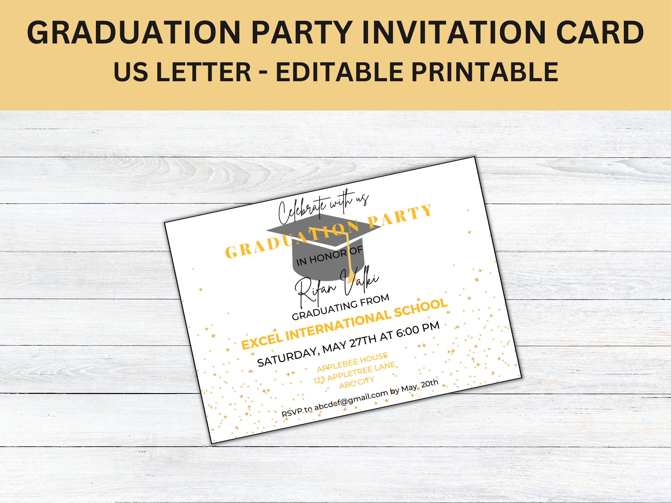Graduation Party Invitation,graduation Party Invitation Insert ...