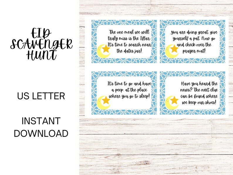 EID Scavenger Hunt, Scavenger Hunt for Kids, Eid Party Games, Treasure Hunt Games, Ramadan /eid ...