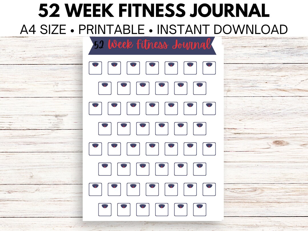 52 Week Weight Tracker, Weight Loss Tracker, Weight Gain Tracker ...