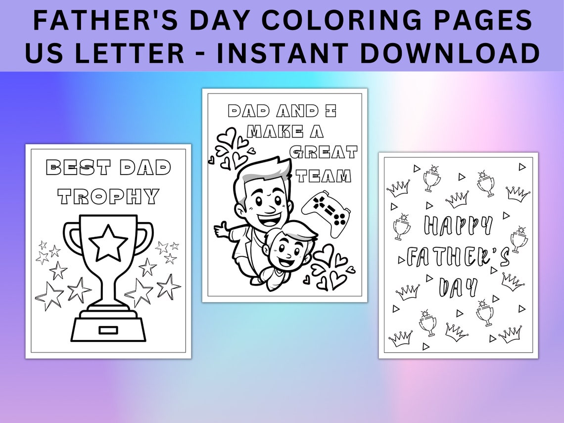 Fathers Day Card Printable, Fathers Day Print Craft, Fathers Day Card ...