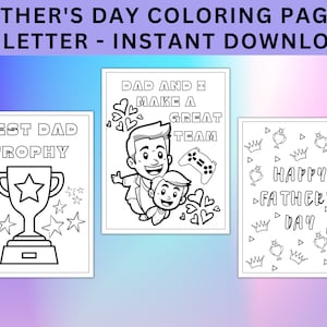 Fathers Day Card Printable, Fathers Day Print Craft, Fathers Day Card ...