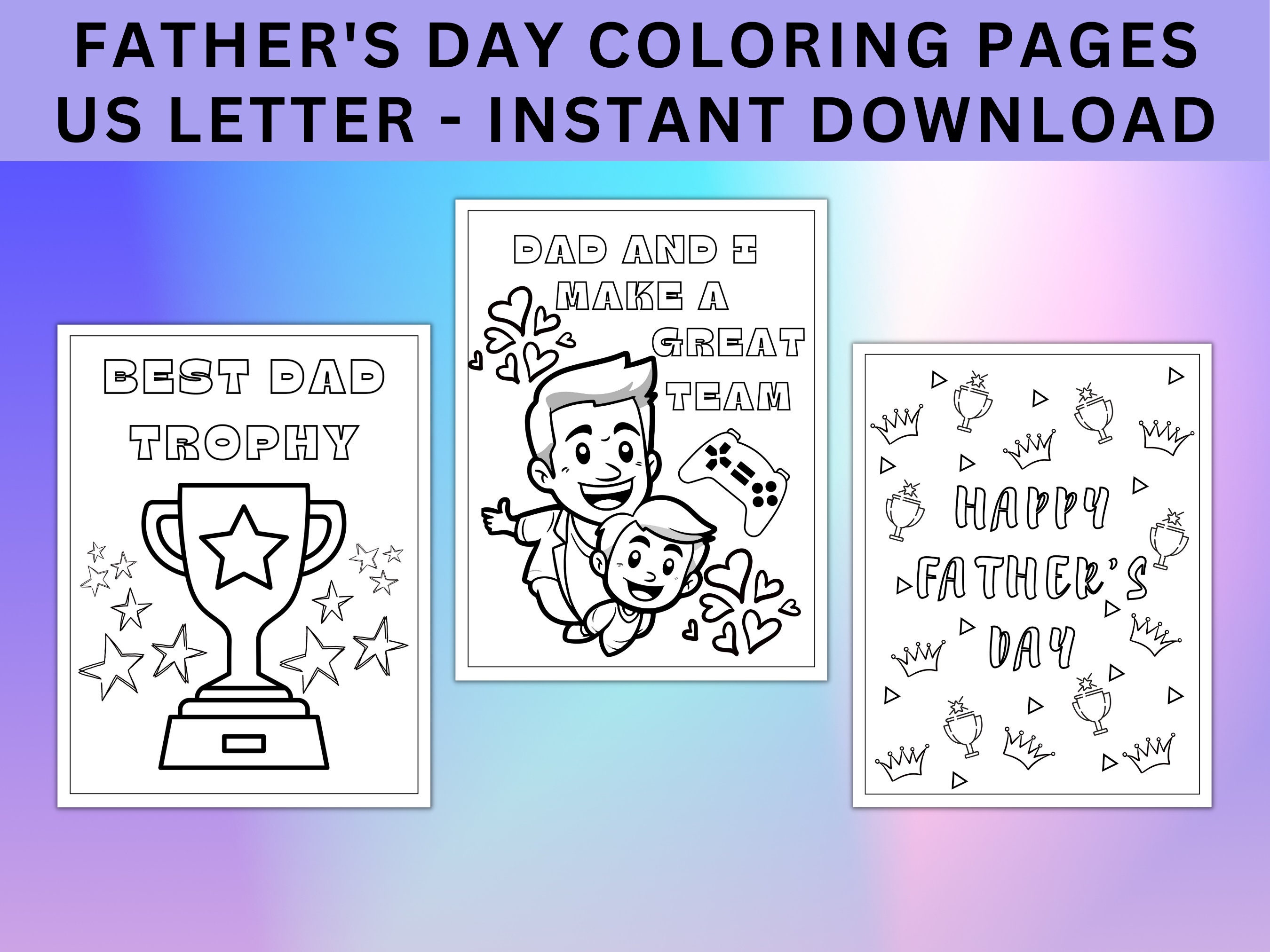 Fathers Day Card Printable, Fathers Day Print Craft, Fathers Day Card ...