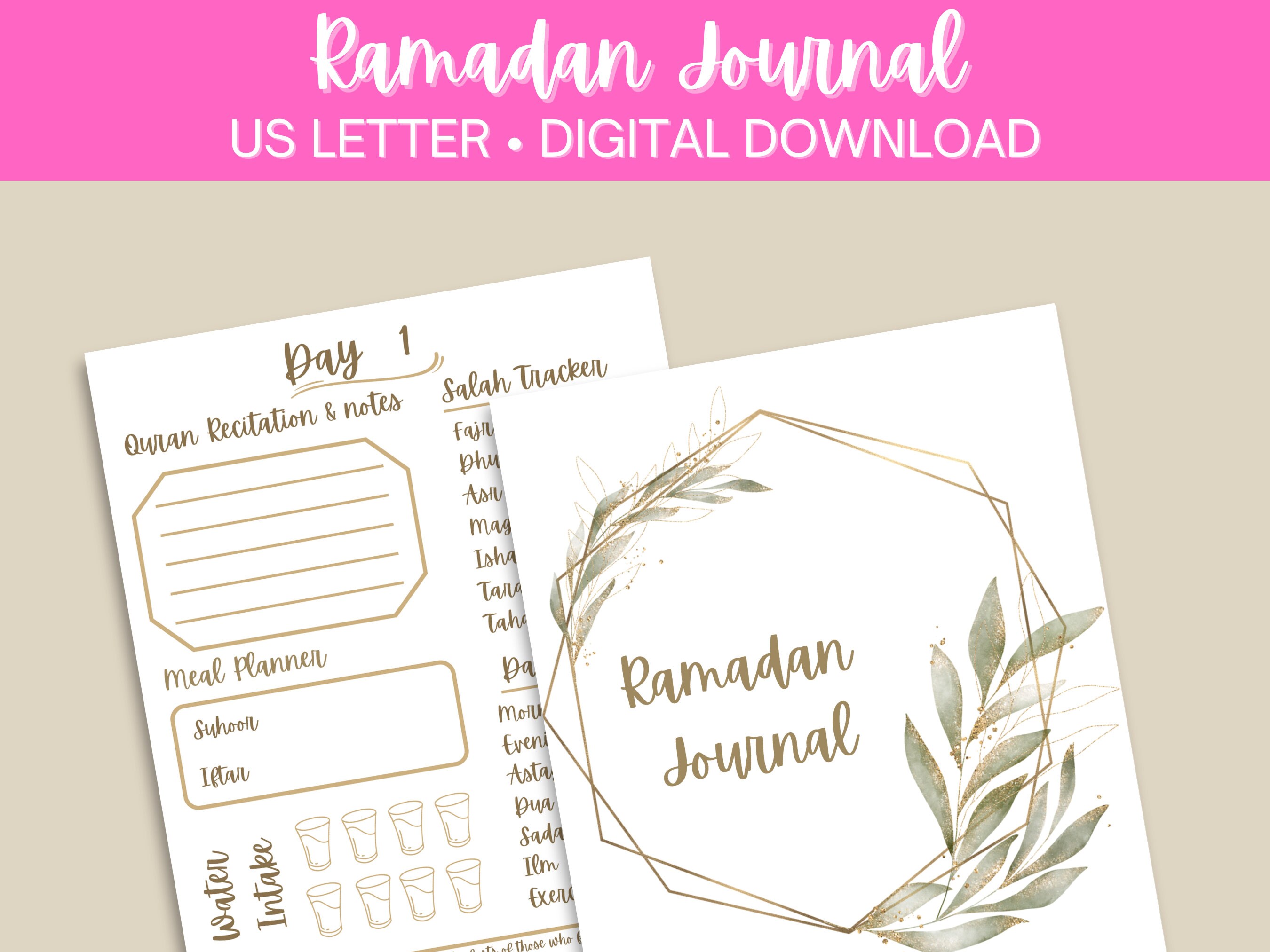Ramadan Journal Printable, Ramadan Planner, Salah Tracker, Quran ...