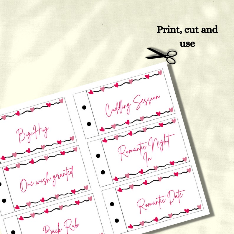 Editable Personalized Love Coupons, Couple Coupons, Love Coupons ...
