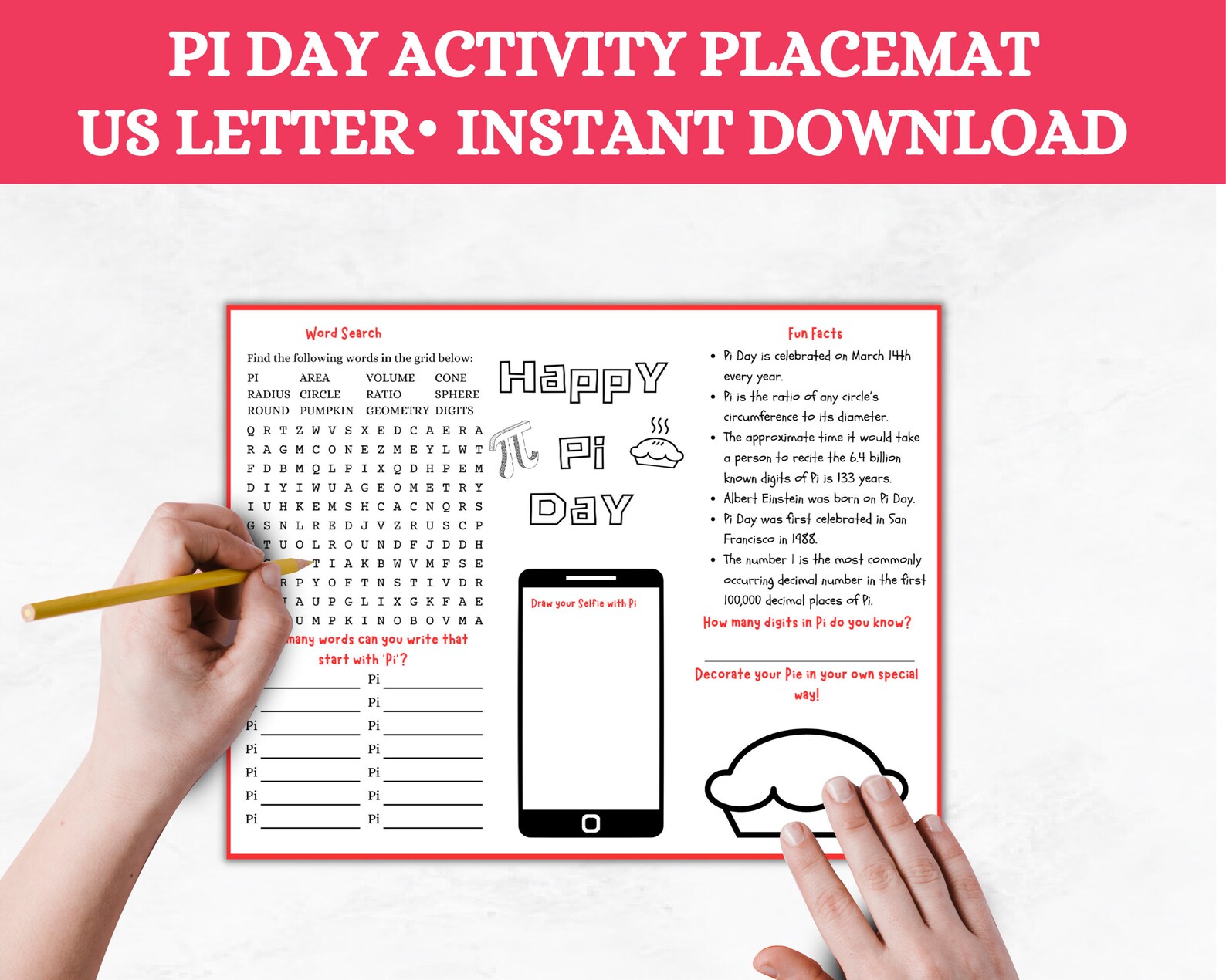Pi Day, Pi Day Activity, Pi Day Games for Kids, Pi Day Classroom ...