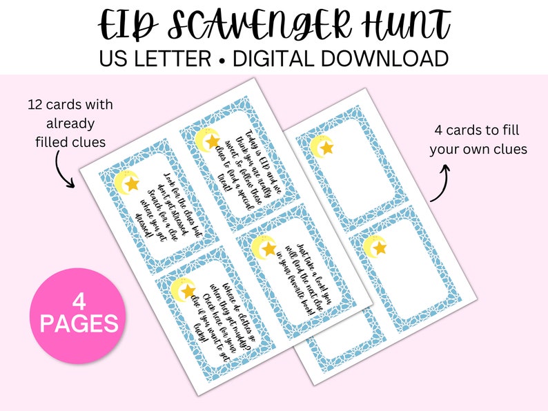 EID Scavenger Hunt, Scavenger Hunt for Kids, Eid Party Games, Treasure Hunt Games, Ramadan /eid ...