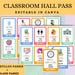 Classroom Hall Passes, Bathroom Pass, Nurse Pass, Back to School Pass ...
