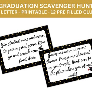 Graduation Scavenger Hunt, Graduation Party Treasure Hunt, Graduation ...