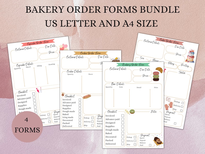 Cake Order Form, Bakery Order Forms, Bakery Order Form, Printable Order ...