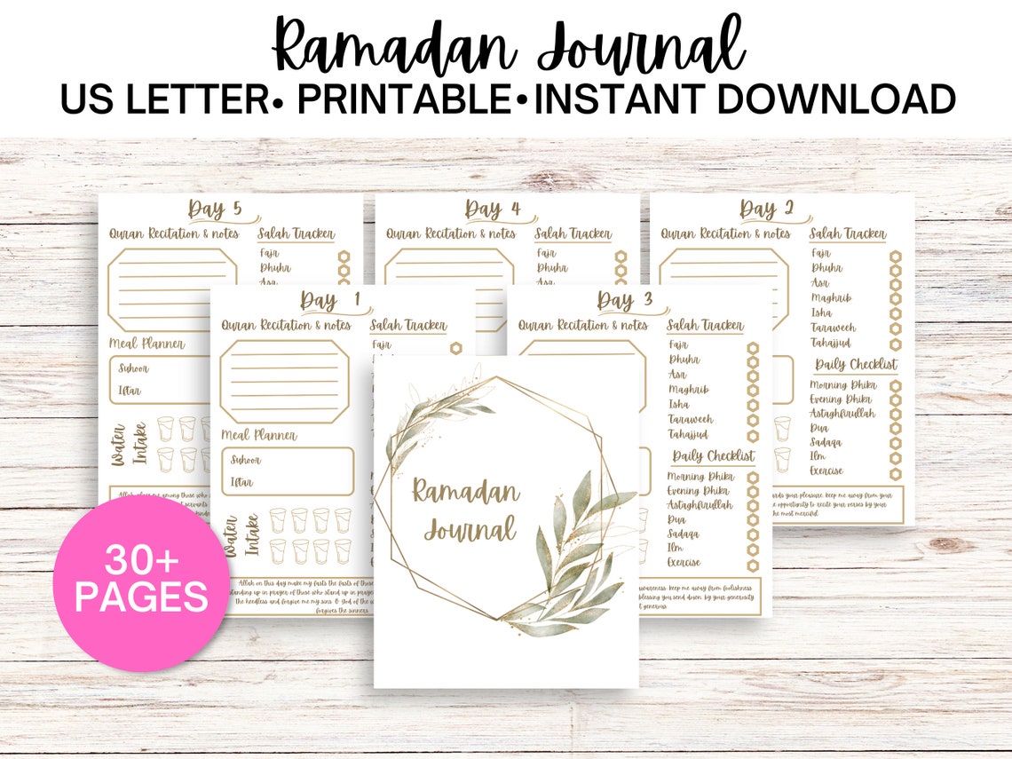 Ramadan Journal Printable, Ramadan Planner, Salah Tracker, Quran ...