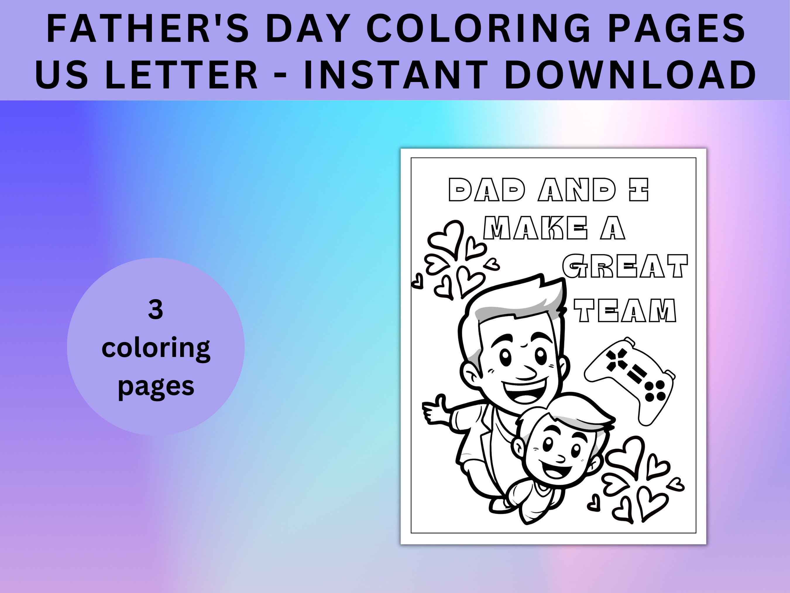 Fathers Day Card Printable, Fathers Day Print Craft, Fathers Day Card ...