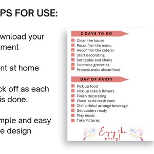 Graduation Party Checklist, Graduation Party Planning Checklist, Grad ...