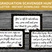 Graduation Scavenger Hunt, Graduation Party Treasure Hunt, Graduation ...