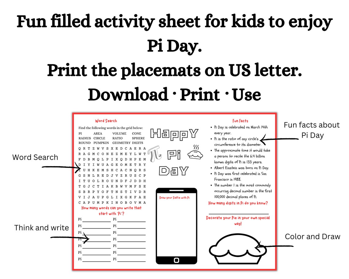 Pi Day, Pi Day Activity, Pi Day Games for Kids, Pi Day Classroom ...