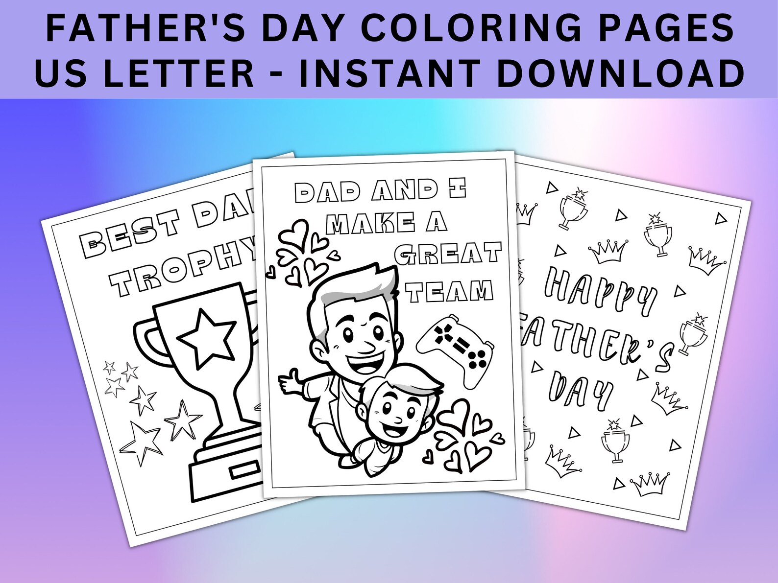 Fathers Day Card Printable, Fathers Day Print Craft, Fathers Day Card ...