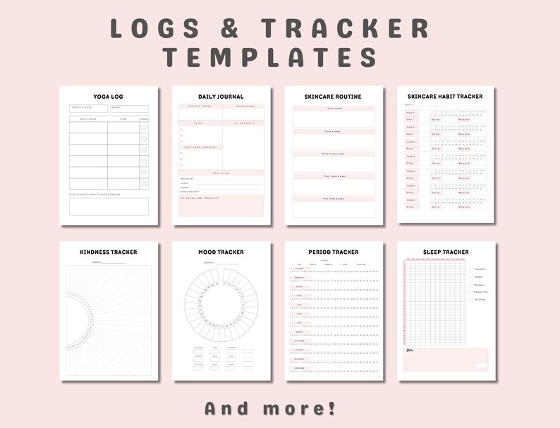 Pink Self Care Planner Skincare Routine Wellbeing - Etsy