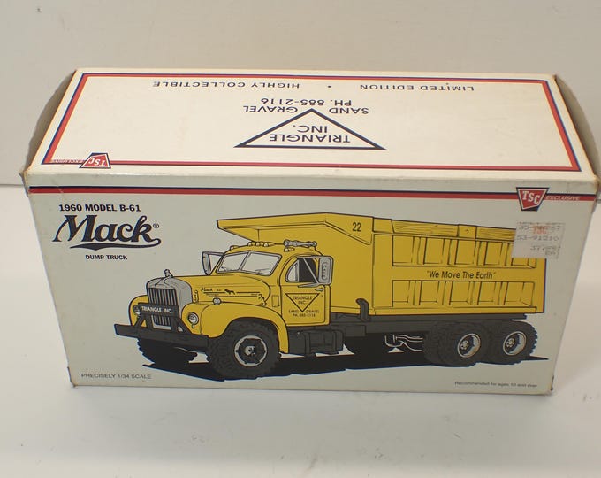 Mib 1996 First Gear 1960 Model B-61 Mack Dump Truck 19-1876 Tsc 1:34 ...