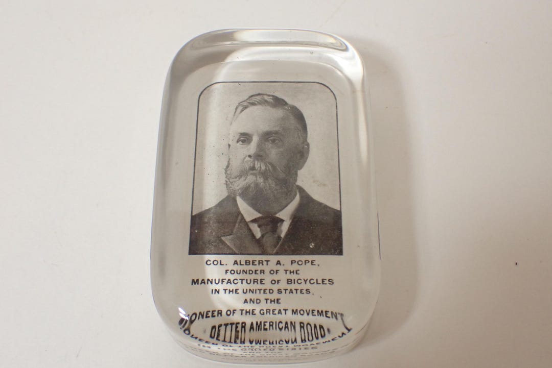 Antique 1892 Col Albert a Pope Bicycle Manufacture Paper Weight - Etsy