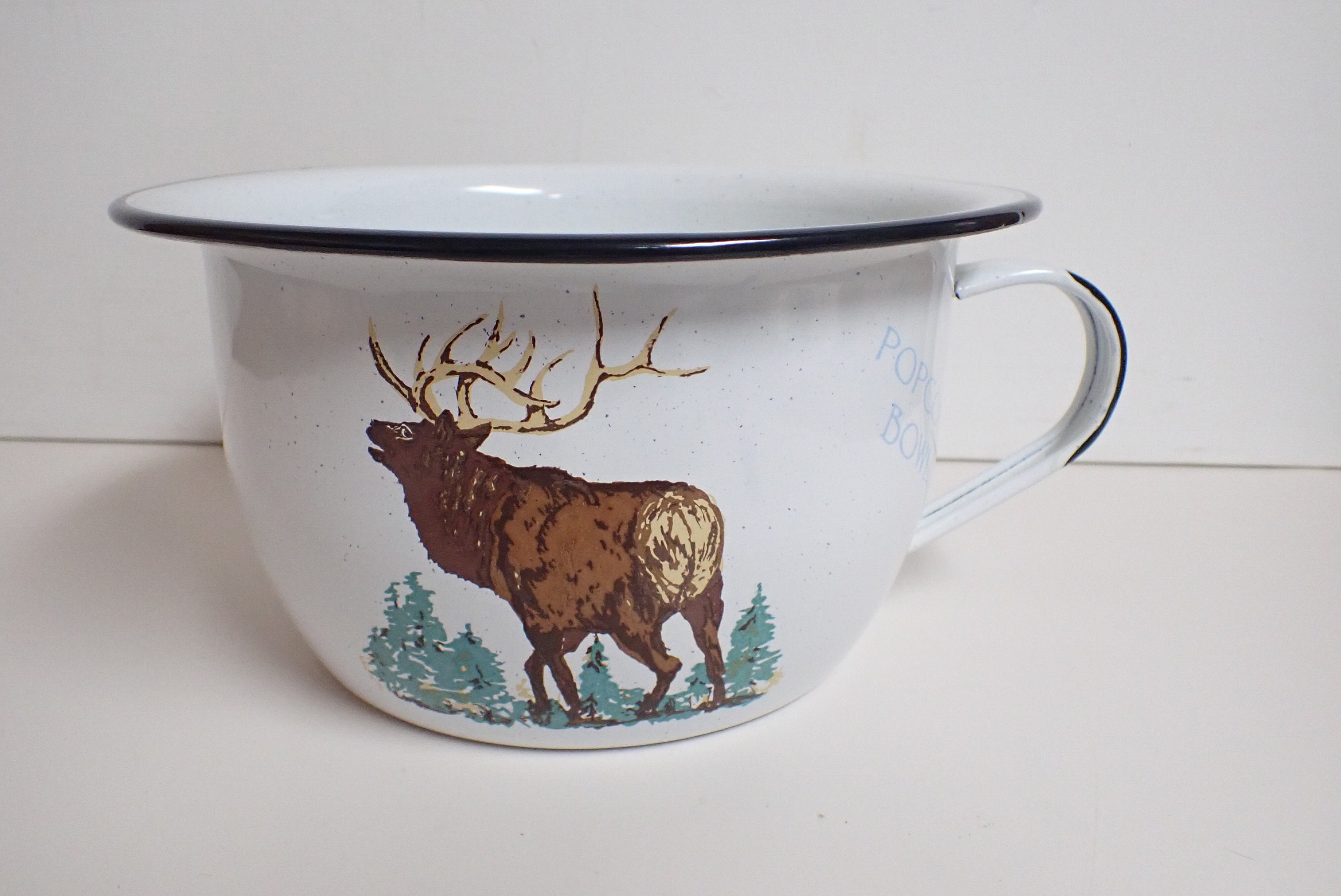 Vintage Elk Enamel Chamber Slop Pot Daugherty Studio Littletown Co - Etsy