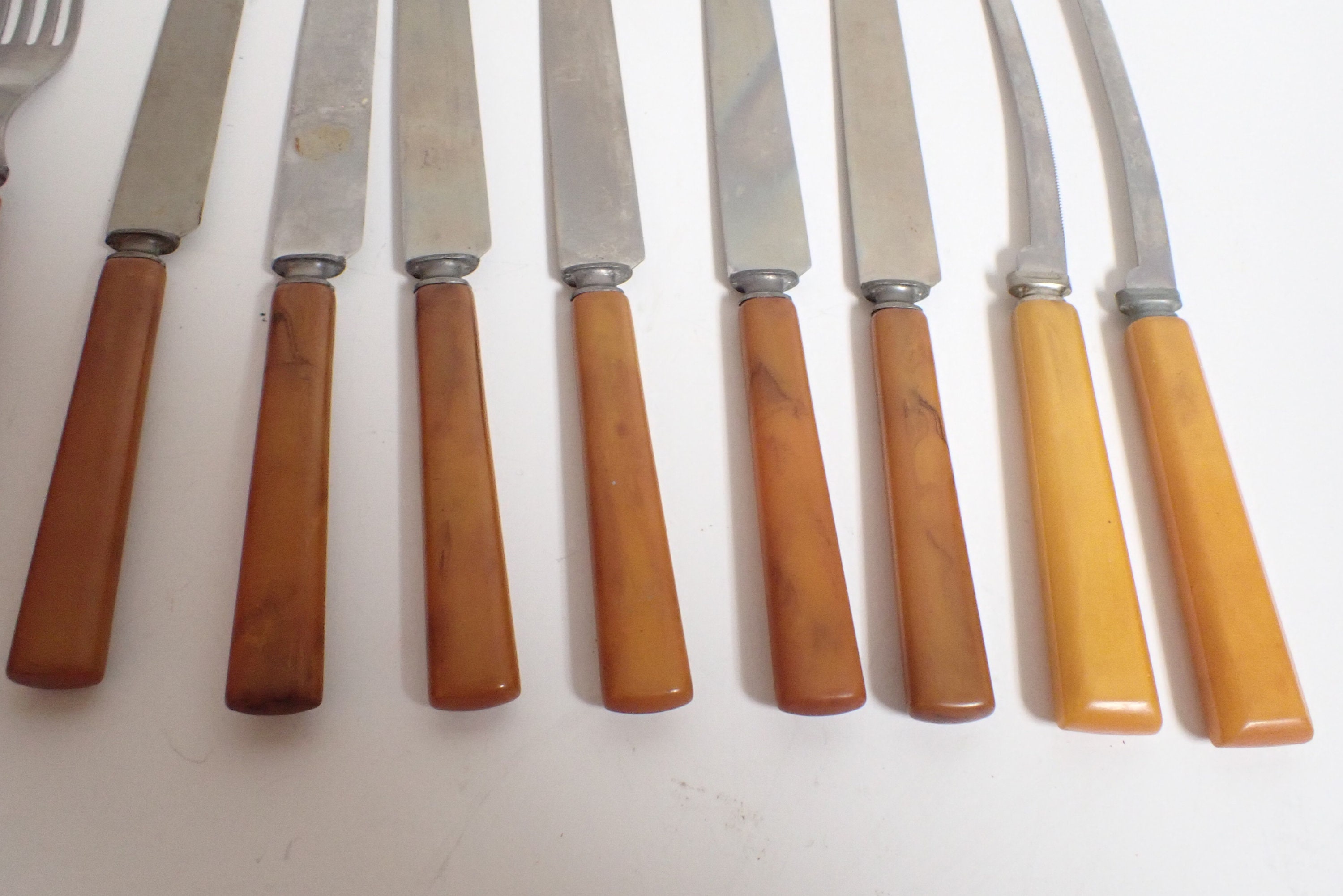 12 Pieces Butterscotch Bakelite Flatware Knives and Forks - Etsy