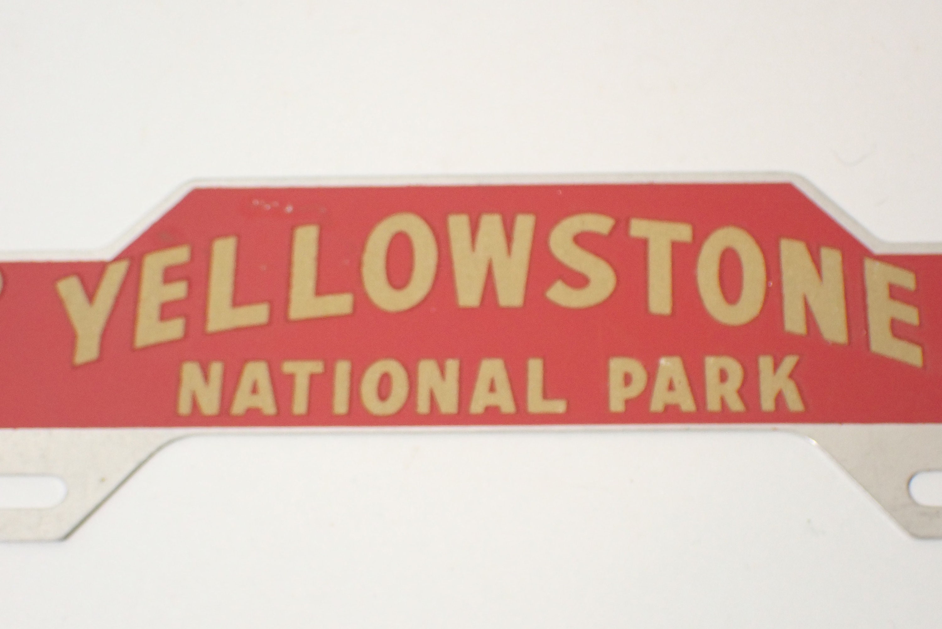 Original 50's License Plate Topper Yellowstone National Park Bear & Old ...