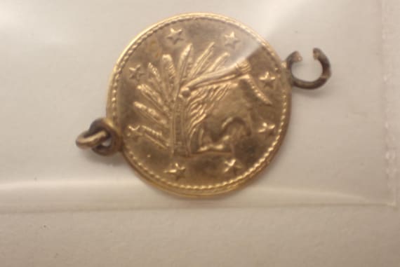 1849 dated california gold token 8 star indian bear o… - Gem