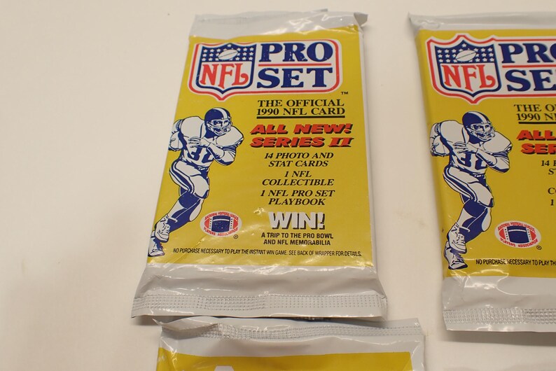 Six Packs 1990 Unopened NFL Pro Set Football Cards Win Pro Bowl - Etsy